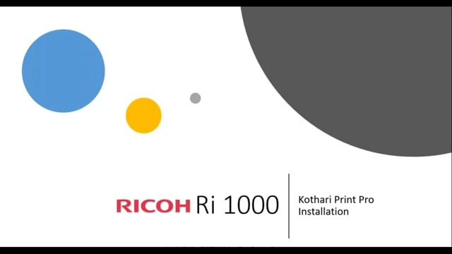 Installing Kothari Print Pro